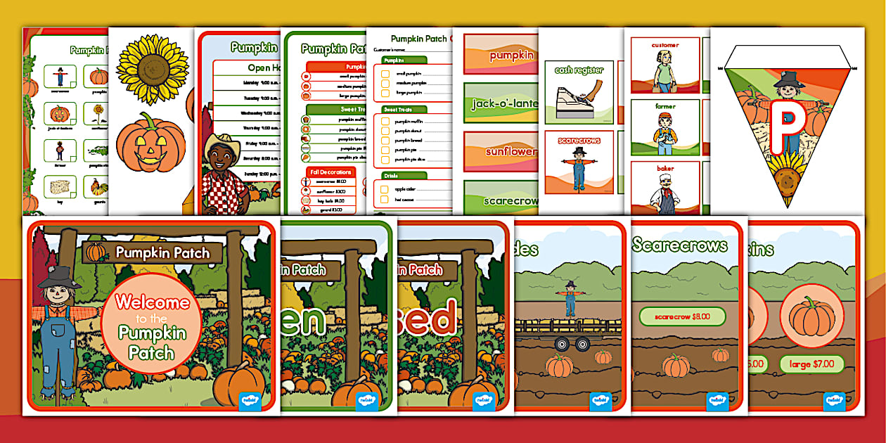Pumpkin Patch Dramatic Play Pack for Kids | Twinkl USA