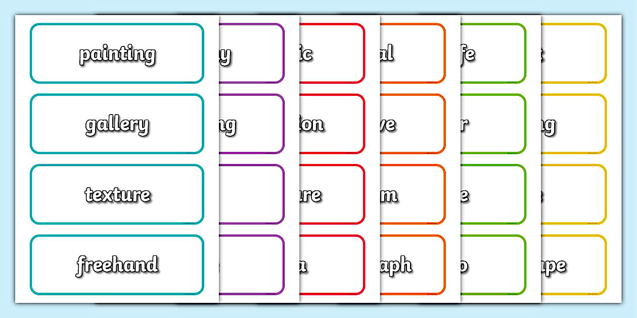 Art Gallery Words Cards (Teacher-Made) - Twinkl