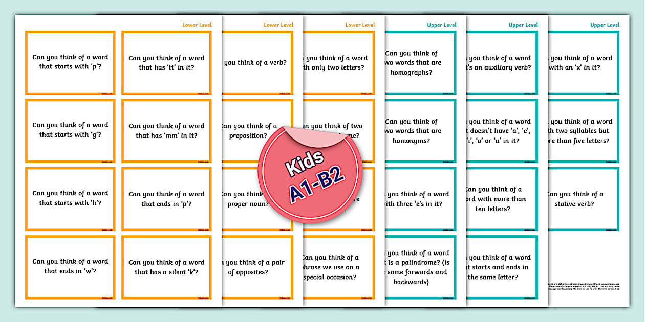 ESL Word Challenges (teacher made) - Twinkl