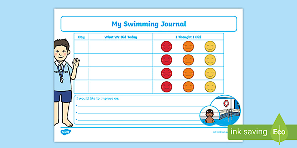 My Swimming Journal (teacher made) - Twinkl