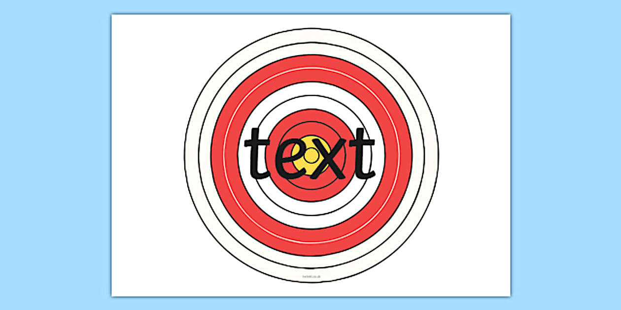 Editable Interactive Bullseye Target (teacher made) - Twinkl