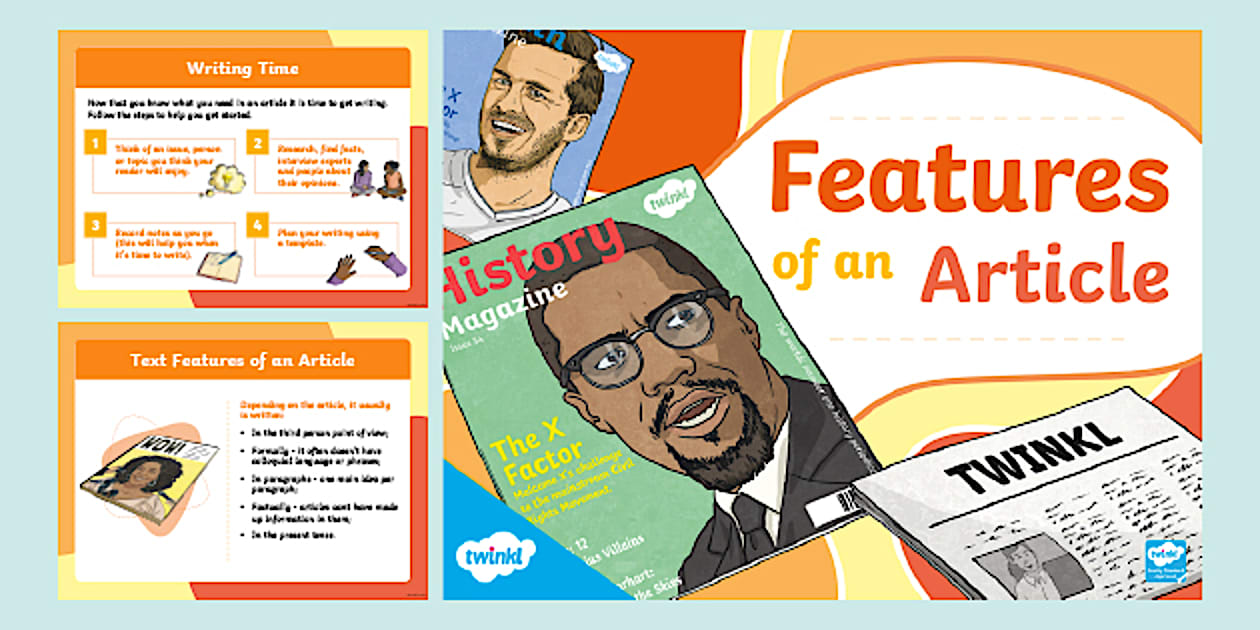 Features of an Article Powerpoint (teacher made) - Twinkl