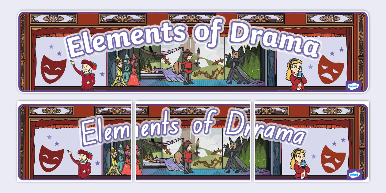 Elements of Drama Display Banner - Twinkl Writing - Twinkl