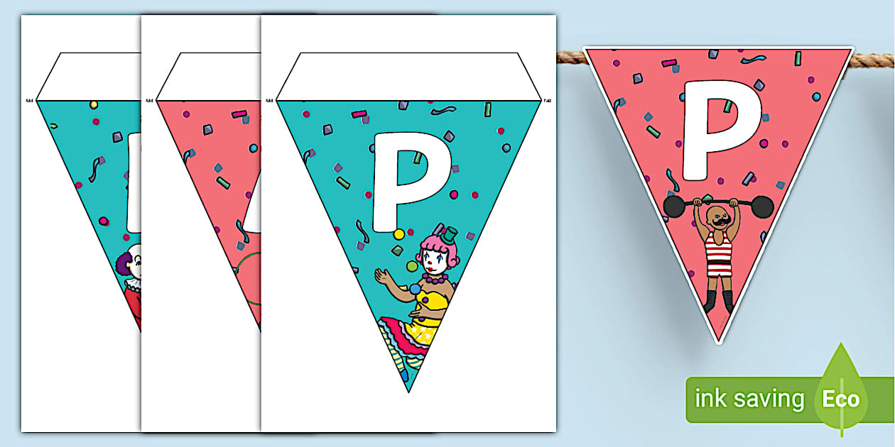 Circus Themed Birthday Party Happy Birthday Bunting - parties