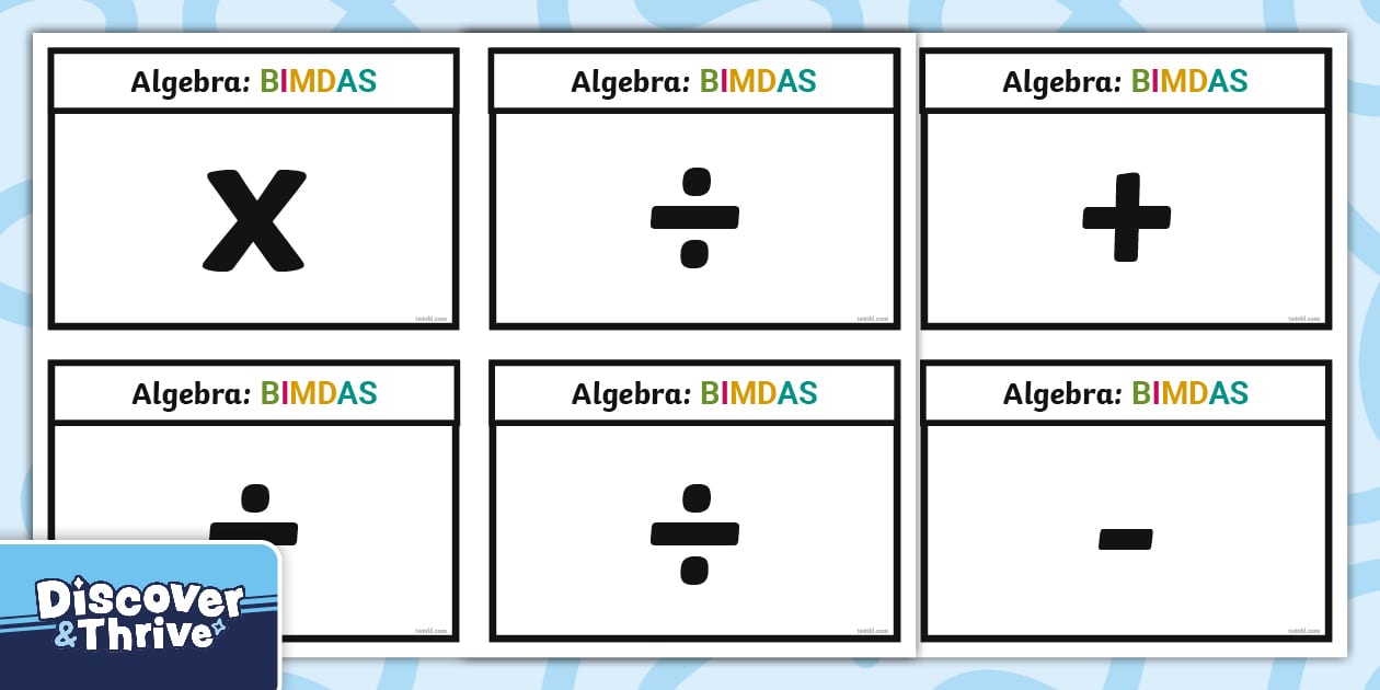 The Bakery (Algebra BIMDAS) Flashcards - Twinkl