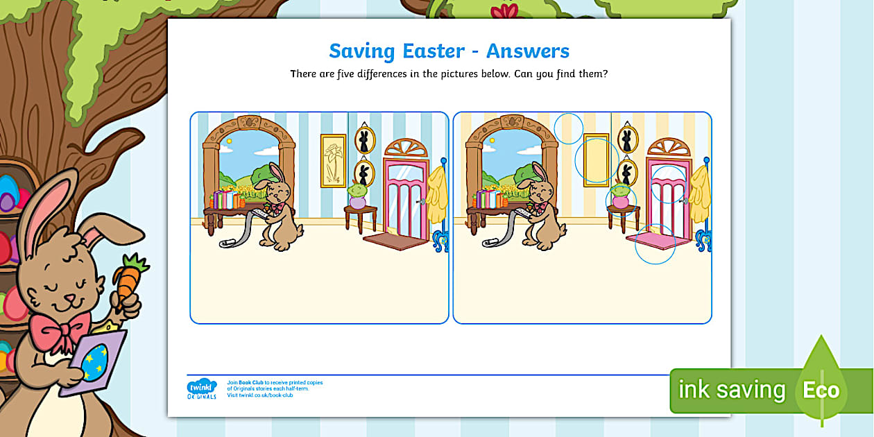 Saving Easter Spot the Difference Activity | Primary Level