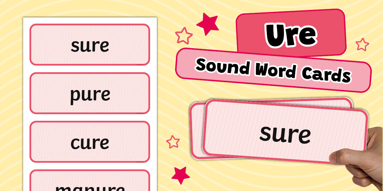 ure Words Flashcards - Teacher-made Phonics Resource