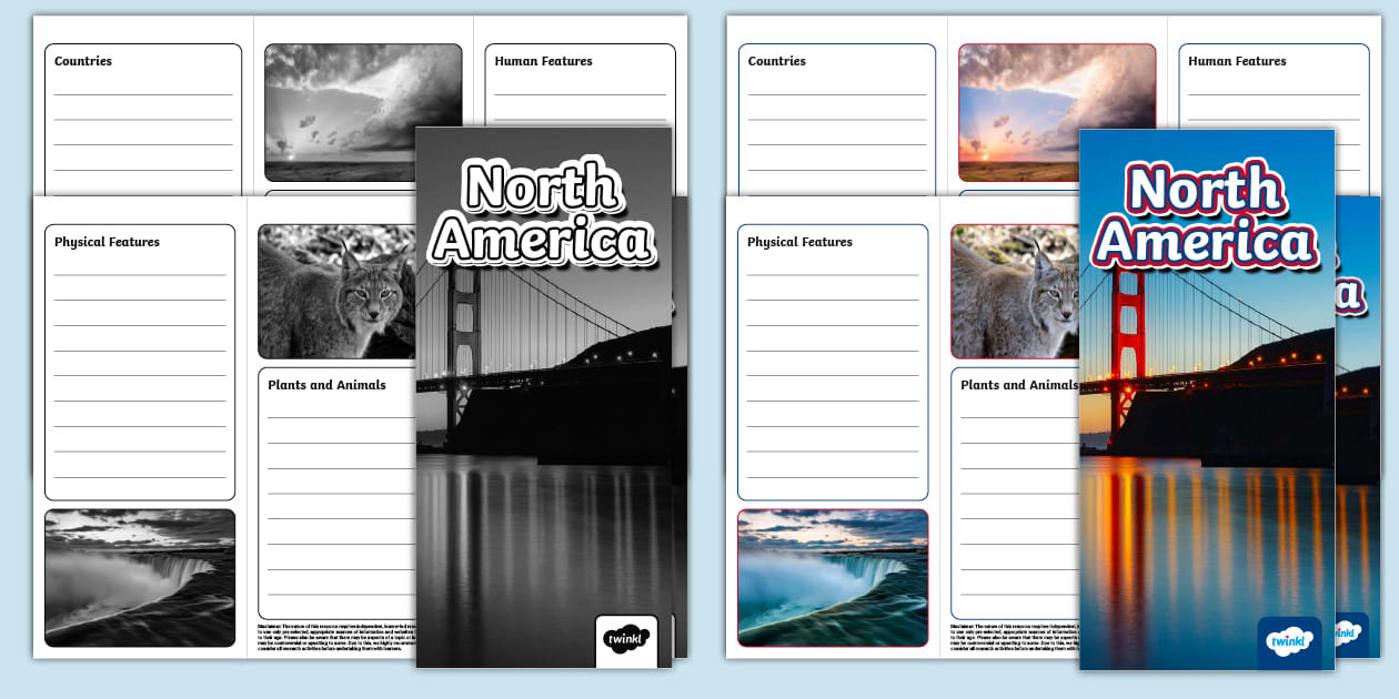 North America KS1 Leaflet Template - Twinkl