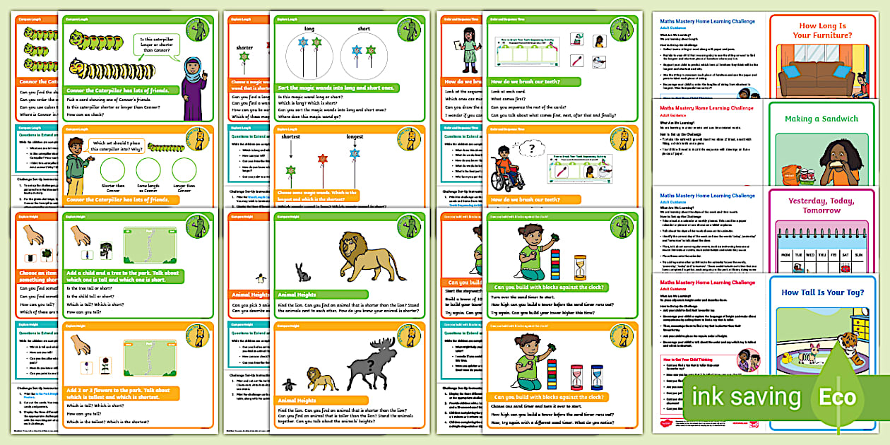 👉 EYFS Challenges Length, Height & Time (White Rose Maths)