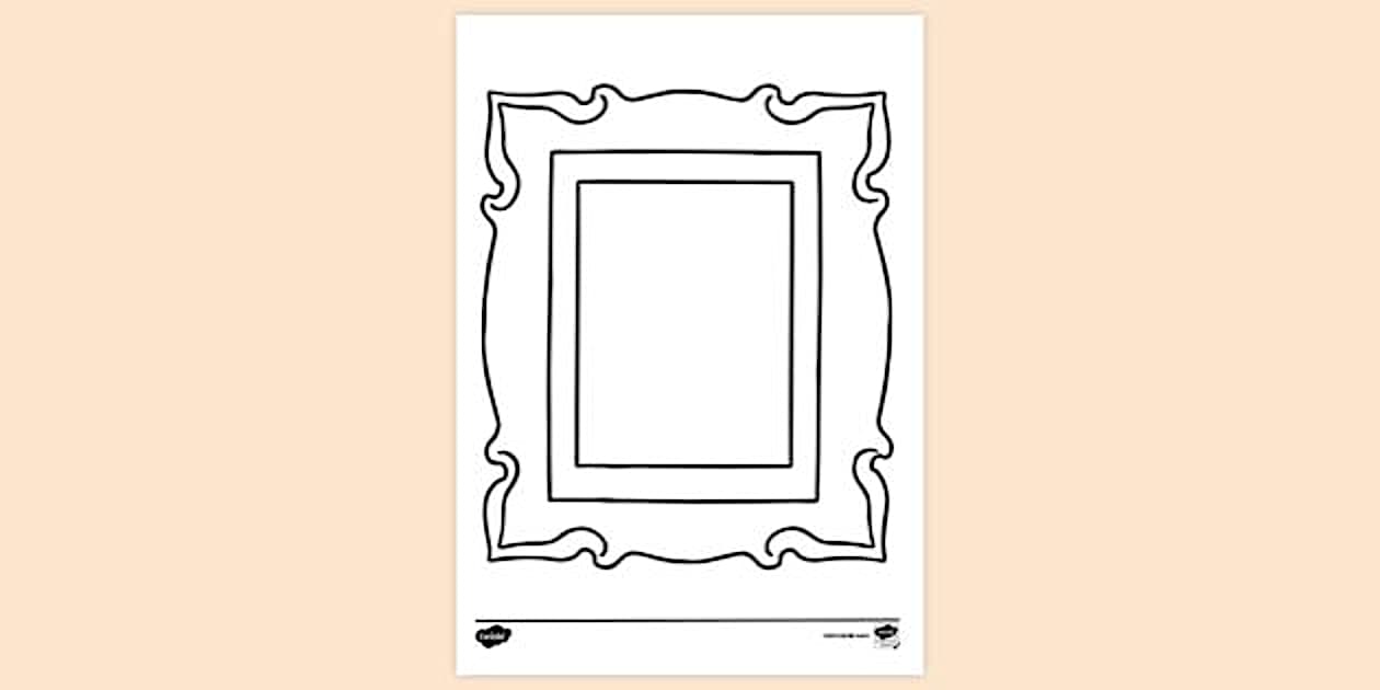 Photo Frame Colouring Page | Colouring Sheets (teacher made)