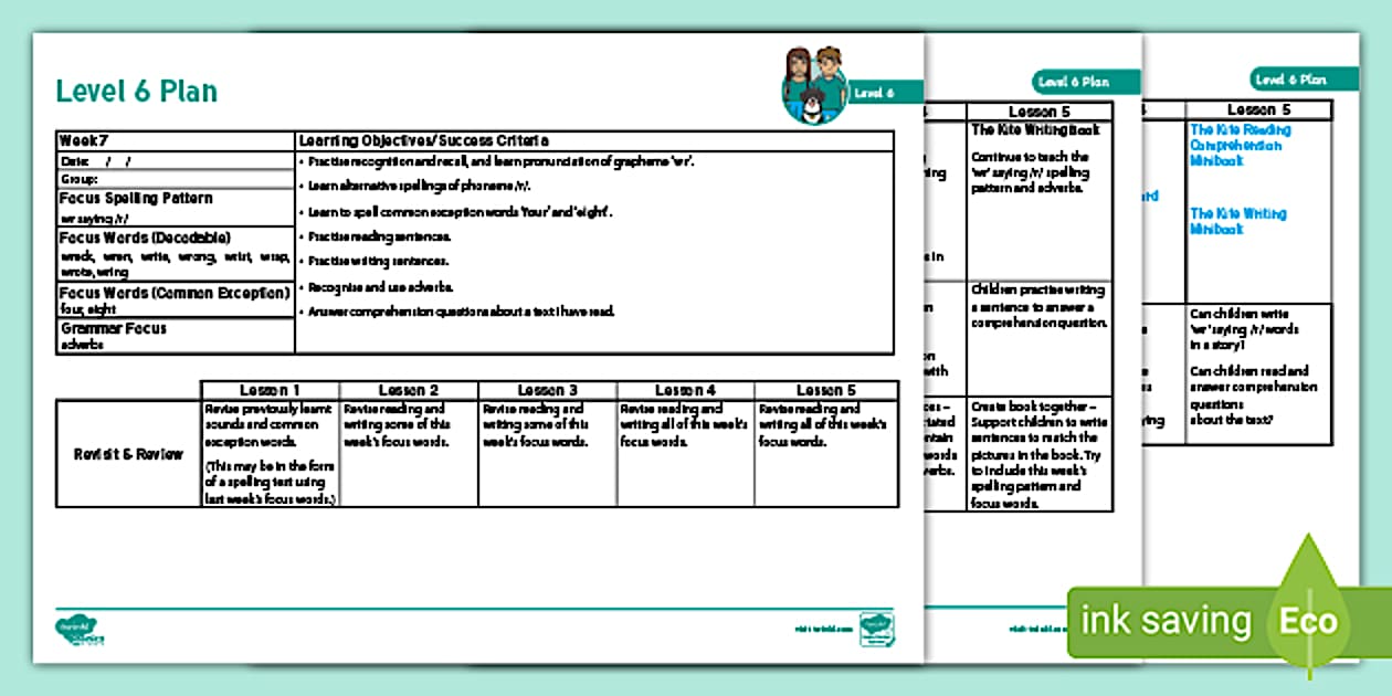 'wr' saying /r/ Lesson Plan (teacher made) - Twinkl