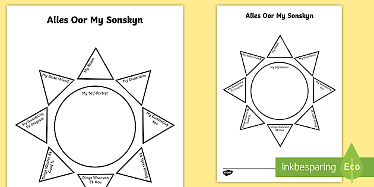 Alles Oor My Sonskyn Aktiwiteit - Twinkl