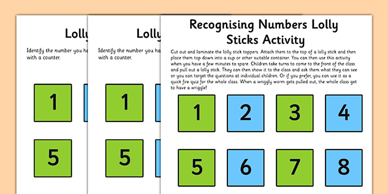 Recognizing Numbers Wriggly Worm Activity Kindergarten Resource Pack