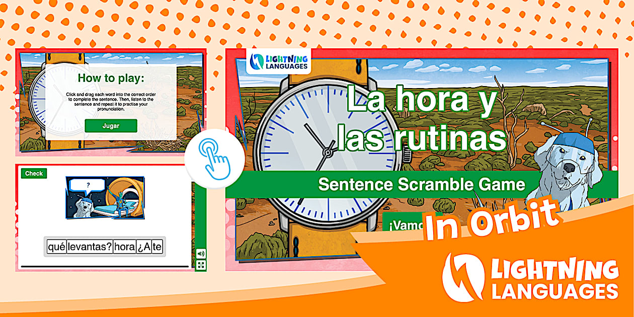 👉 Lightning Languages | Spanish | In Orbit | Time and Routine Interactive