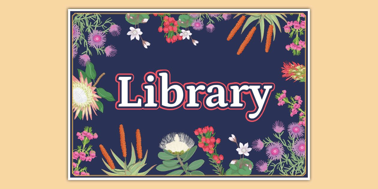 Fynbos-Themed Library Display Poster (l'enseignant a fait)