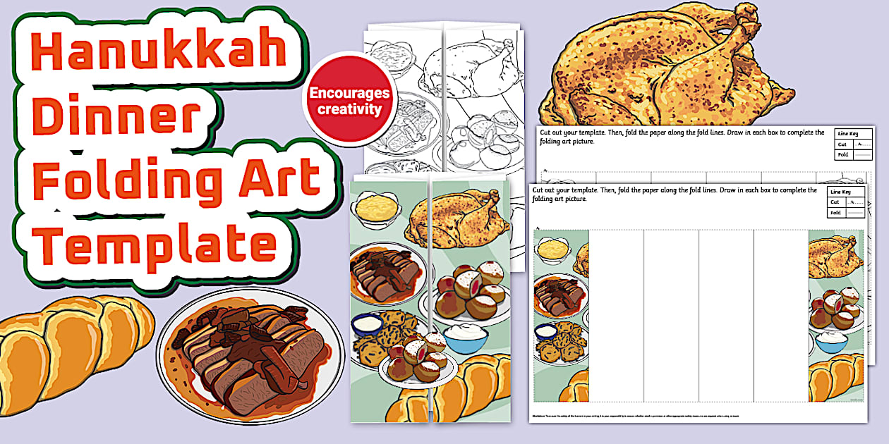 * NEW * Hanukkah Dinner Folding Art Template