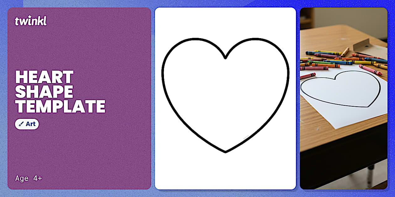 FREE Blank Heart Template | Printable Coloring Template