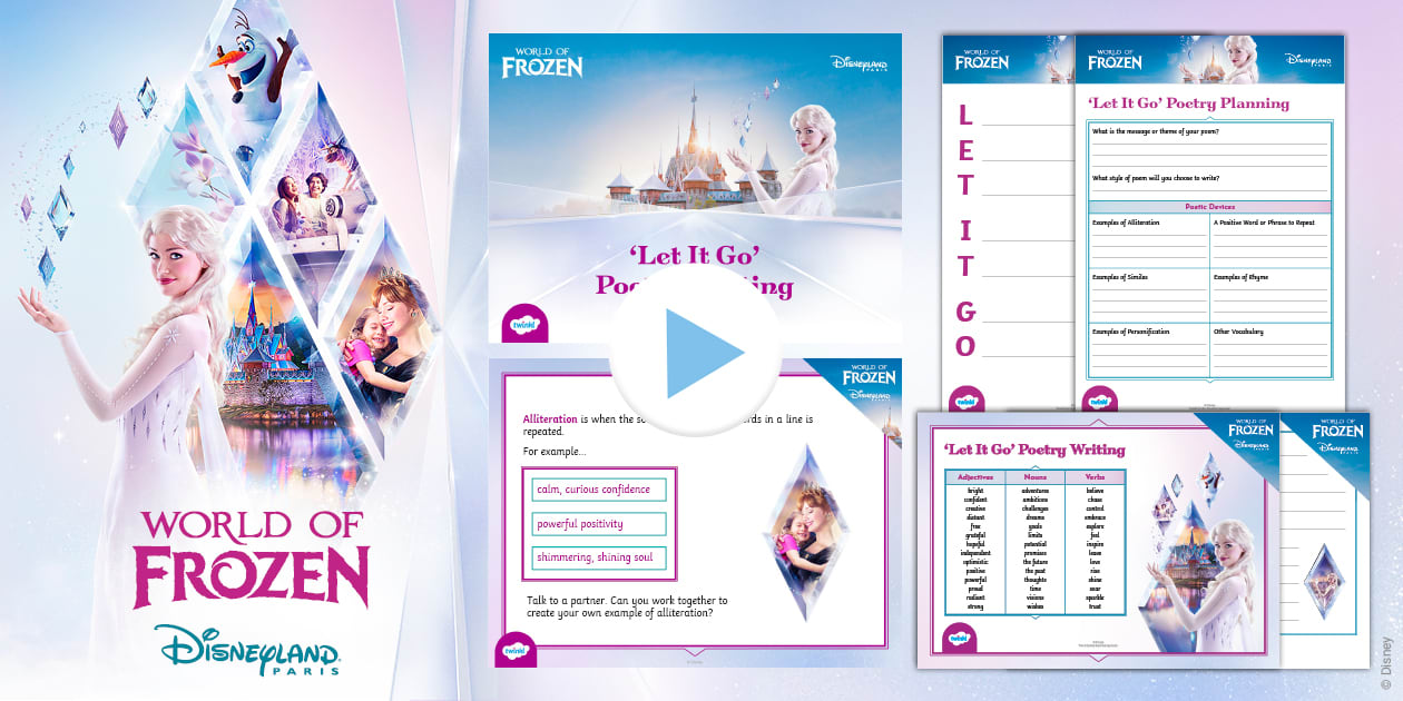 World of Frozen: Poetry Writing Lesson Pack