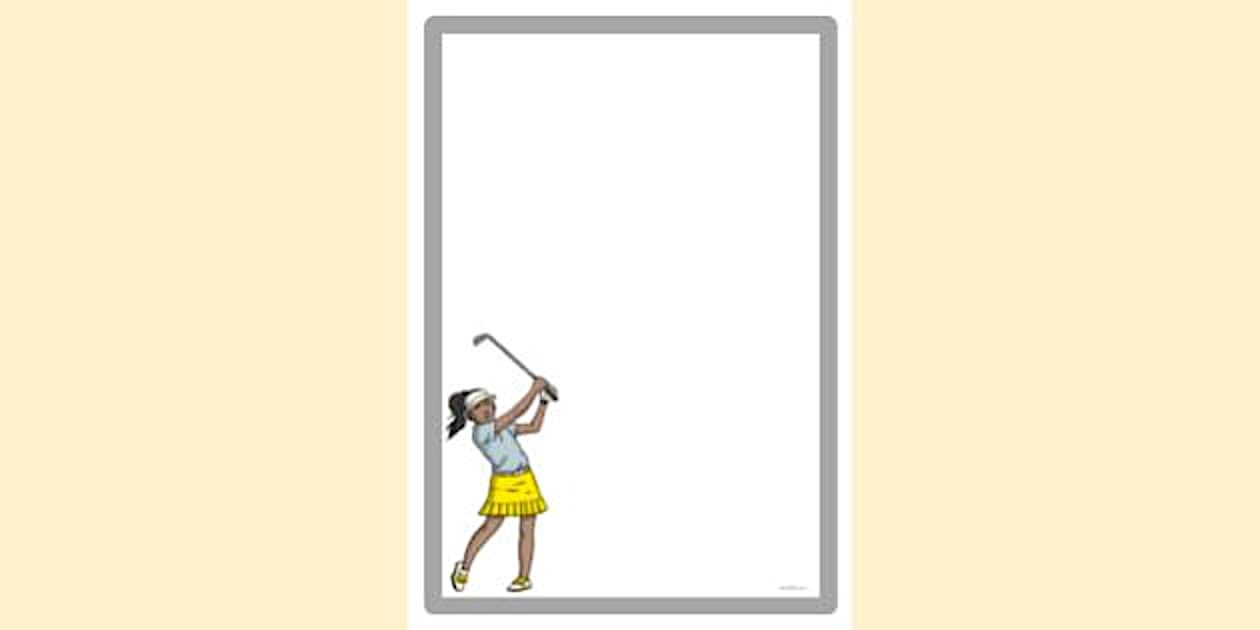 Simple Blank Hitting Golf Ball | Page Borders | Twinkl