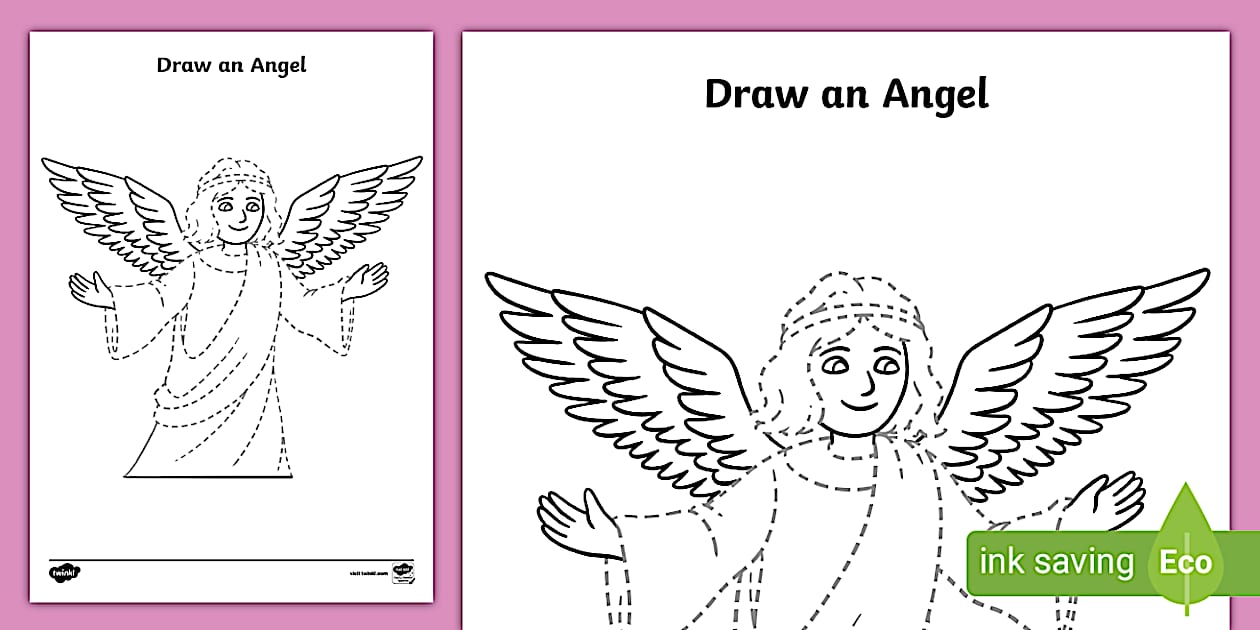 Draw an Angel Pencil Control Activity | Twinkl - Twinkl