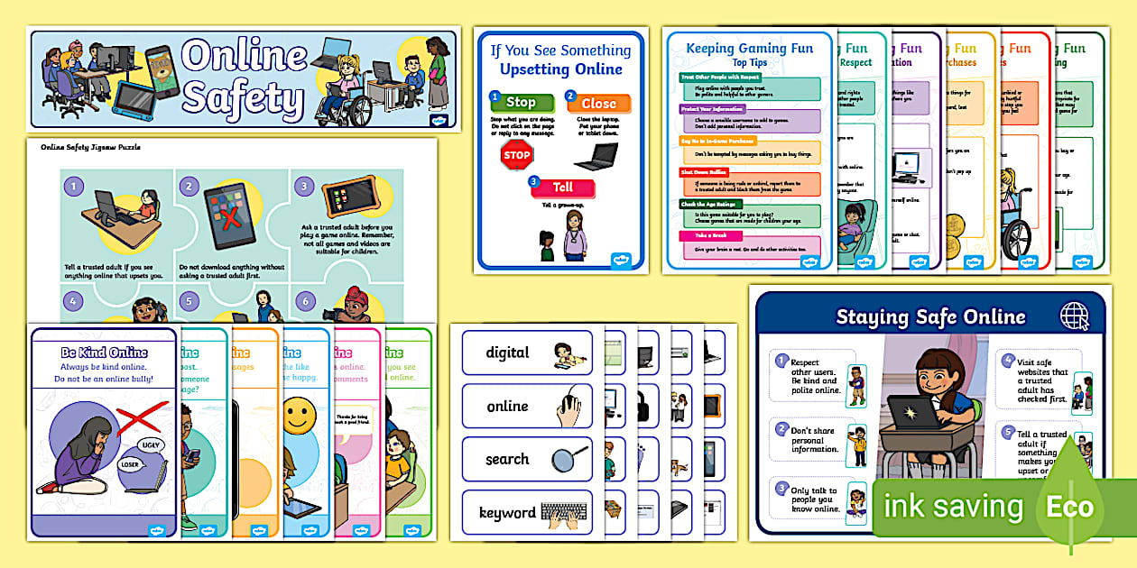KS1 Online Safety Display Pack (Teacher-Made) - Twinkl