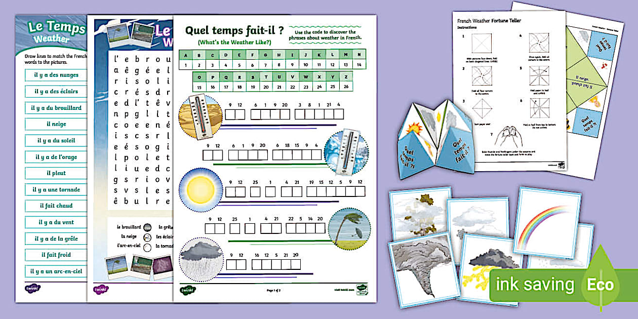 👉 French Weather Activity Pack | Twinkl (teacher made)