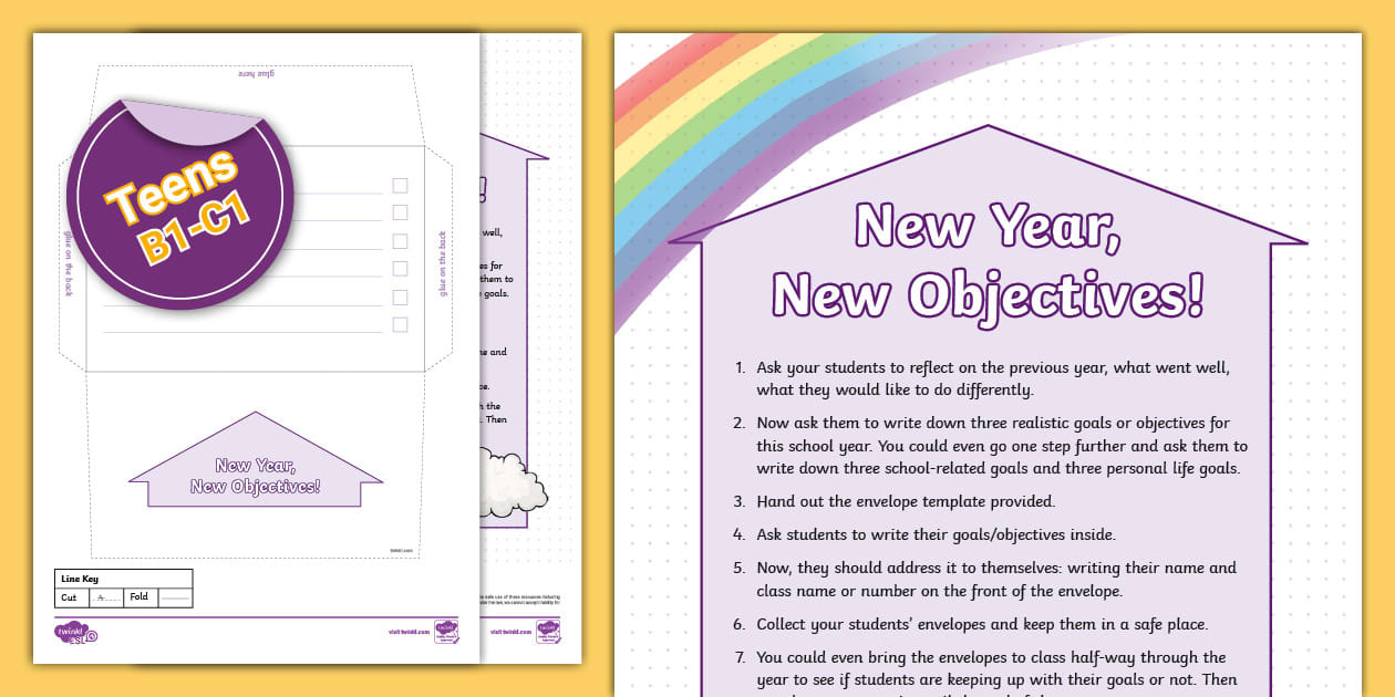Twinkl Crafty Worksheet for New Year Goal Setting - Twinkl