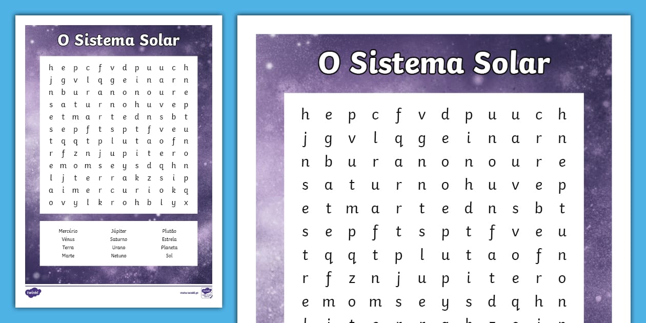 Sopa de Letra Sistema Solar