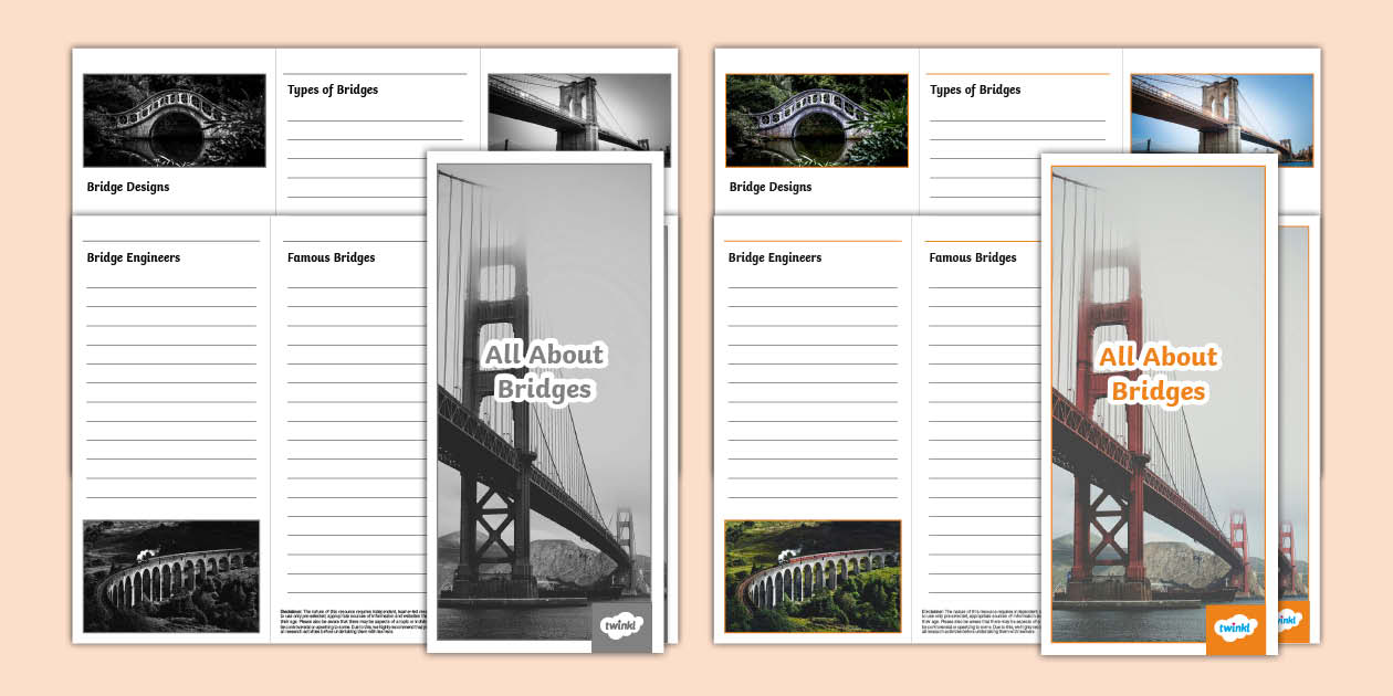 KS2 All About Bridges Leaflet Template (Teacher-Made)