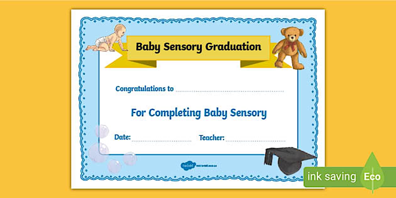 Baby Sensory Graduation Certificate (teacher made) - Twinkl