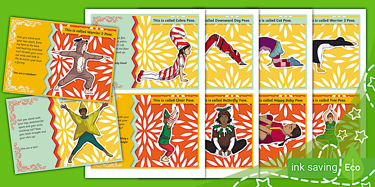 Christmas Yoga Poses | Parents Wellbeing Resource - Twinkl