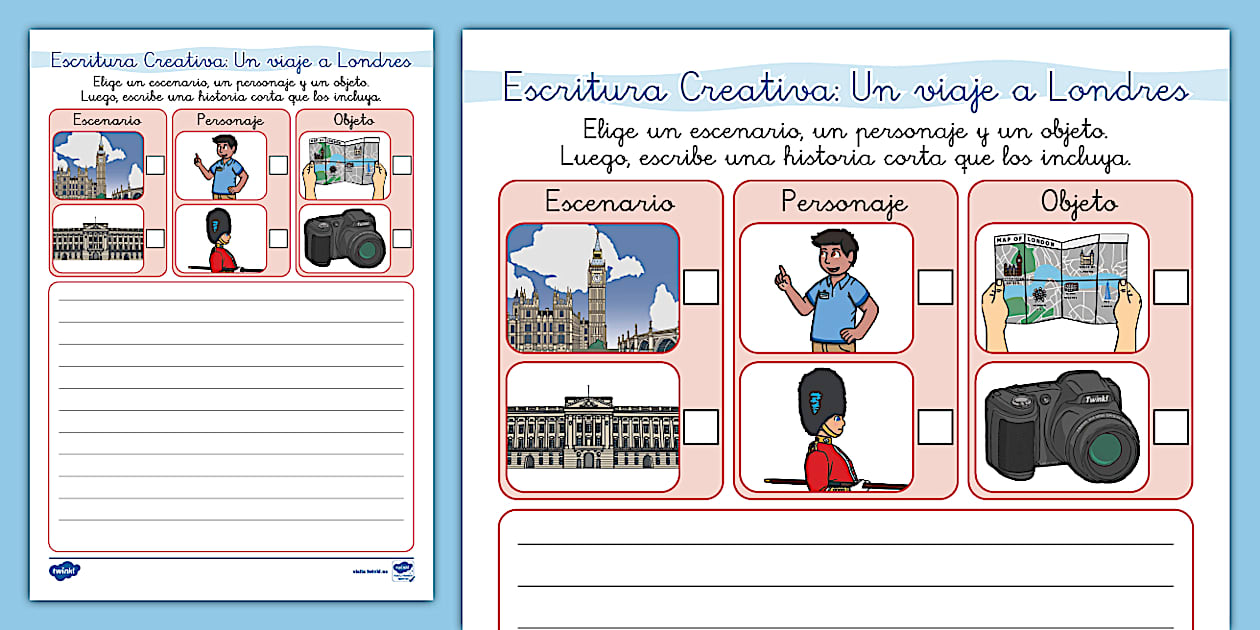 Ficha de actividad: Escritura creativa - Un viaje a Londres