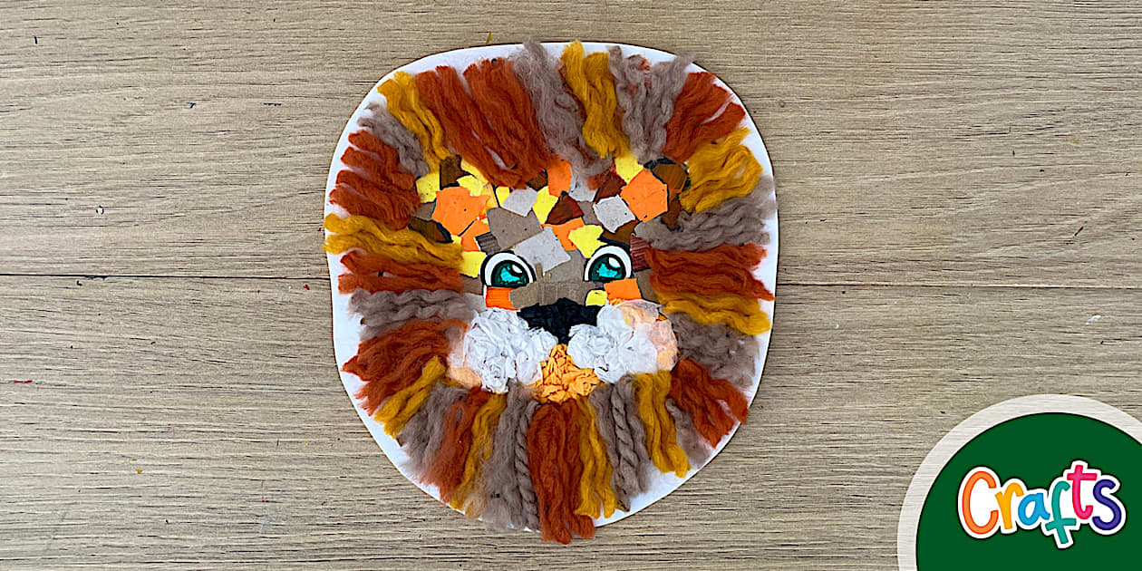Lion Collage Craft Activity (teacher made) - Twinkl