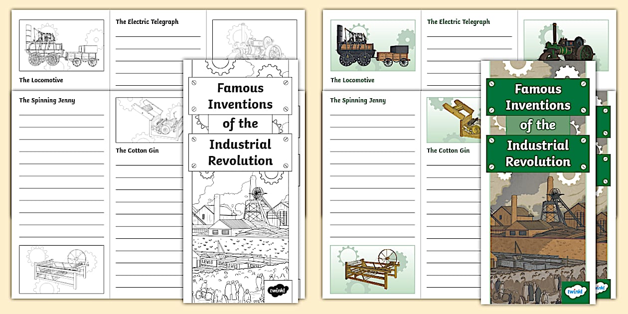 Inventions of the Industrial Revolution Leaflet Template