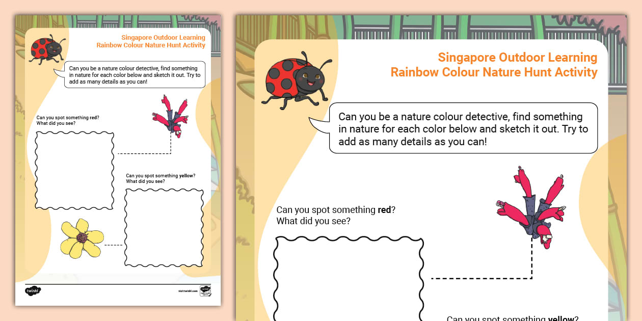 Singapore Outdoor Learning Activity Sheet (teacher made)