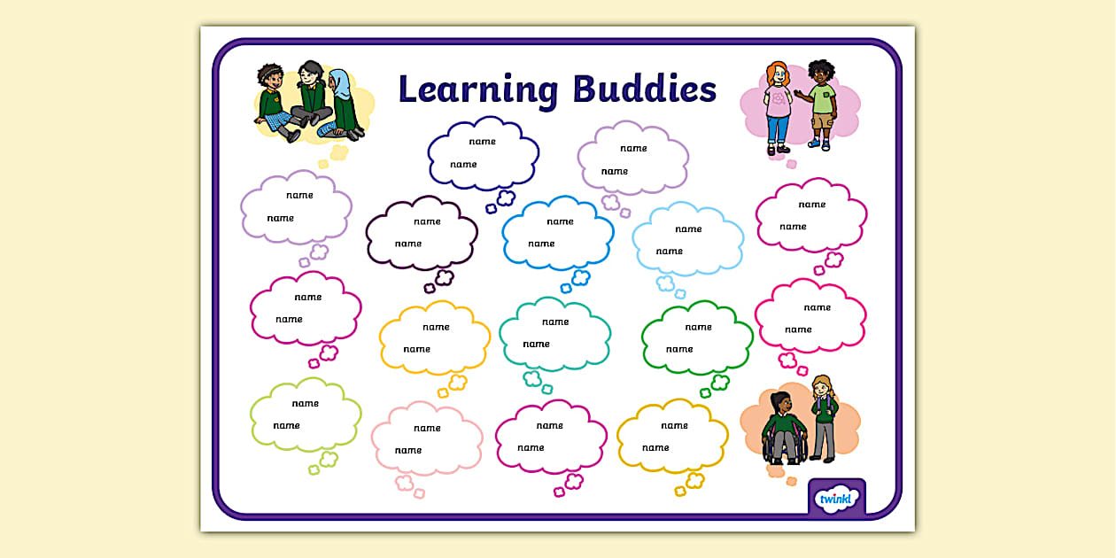 Learning Buddies Editable Display Chart,Partner,Classroom Organisation
