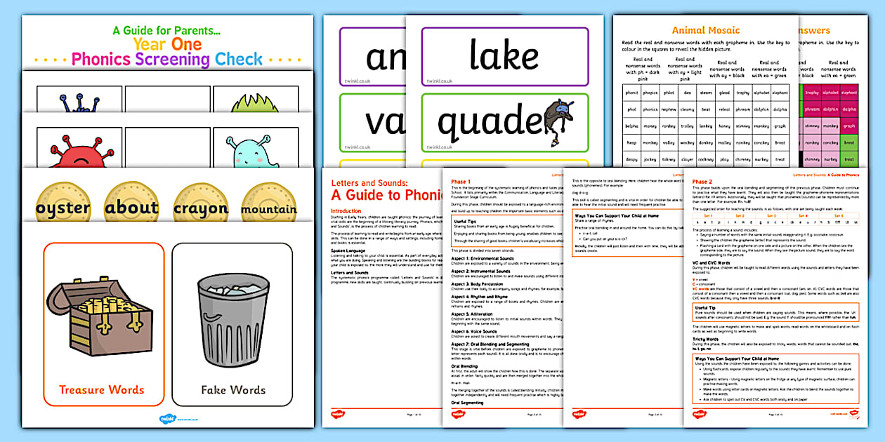 Phonics Screening Check Parents' Information Pack & Home Learning Tasks