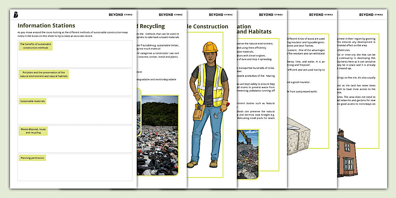 Information Stations Sustainable Construction Methods