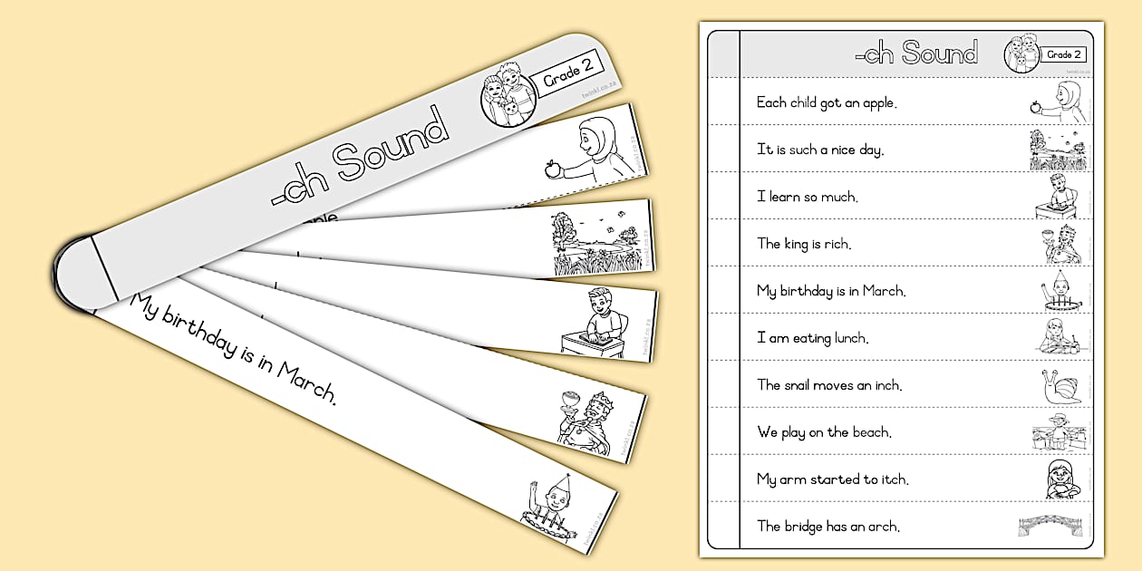 Grade 2 Phonics Reading Strips -ch (teacher made) - Twinkl