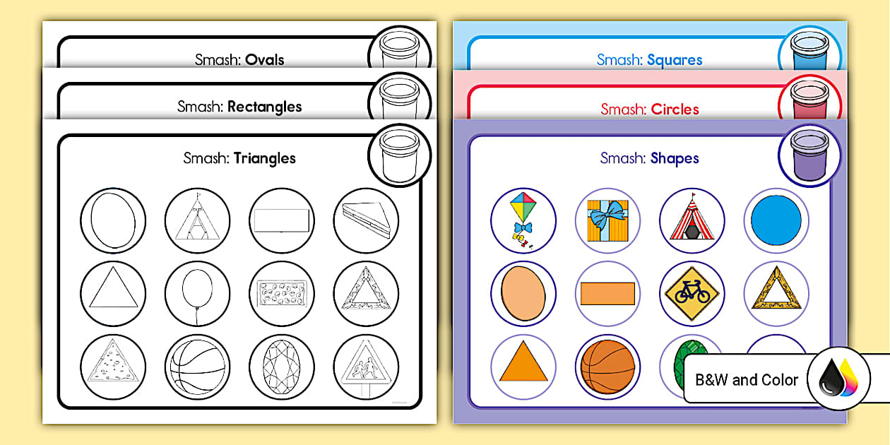 2D Shapes Smash Mats (Teacher-Made) - Twinkl
