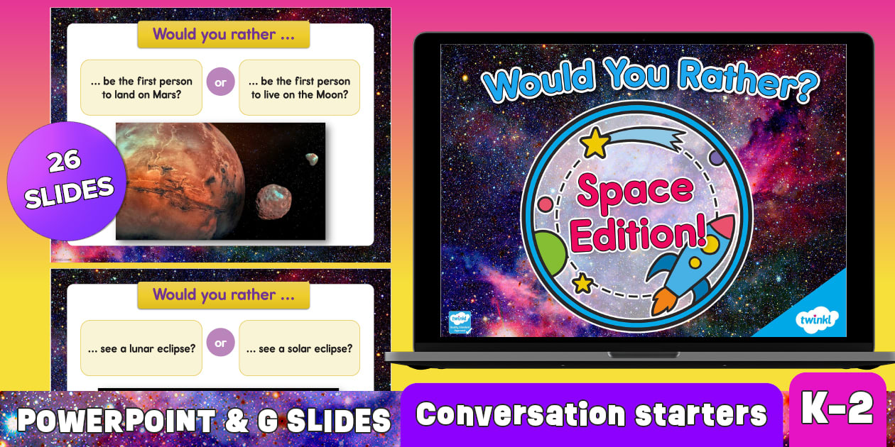 Space-Themed Would You Rather PowerPoint & Google Slides