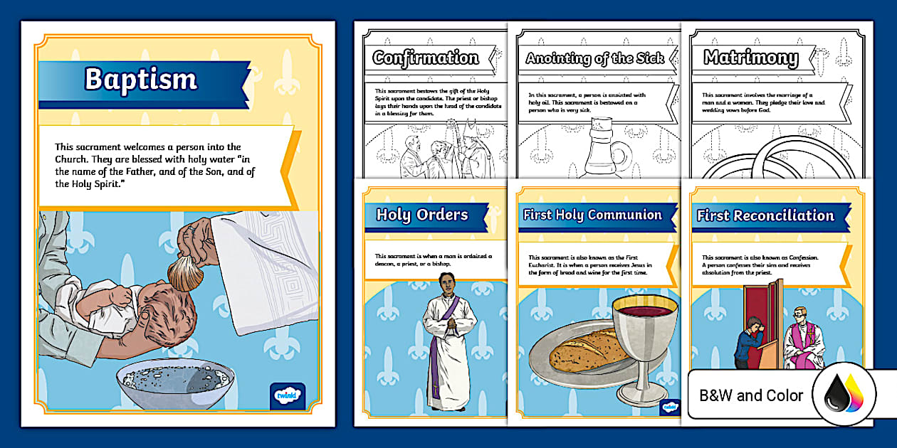 The Seven Sacrament Posters (teacher made) - Twinkl