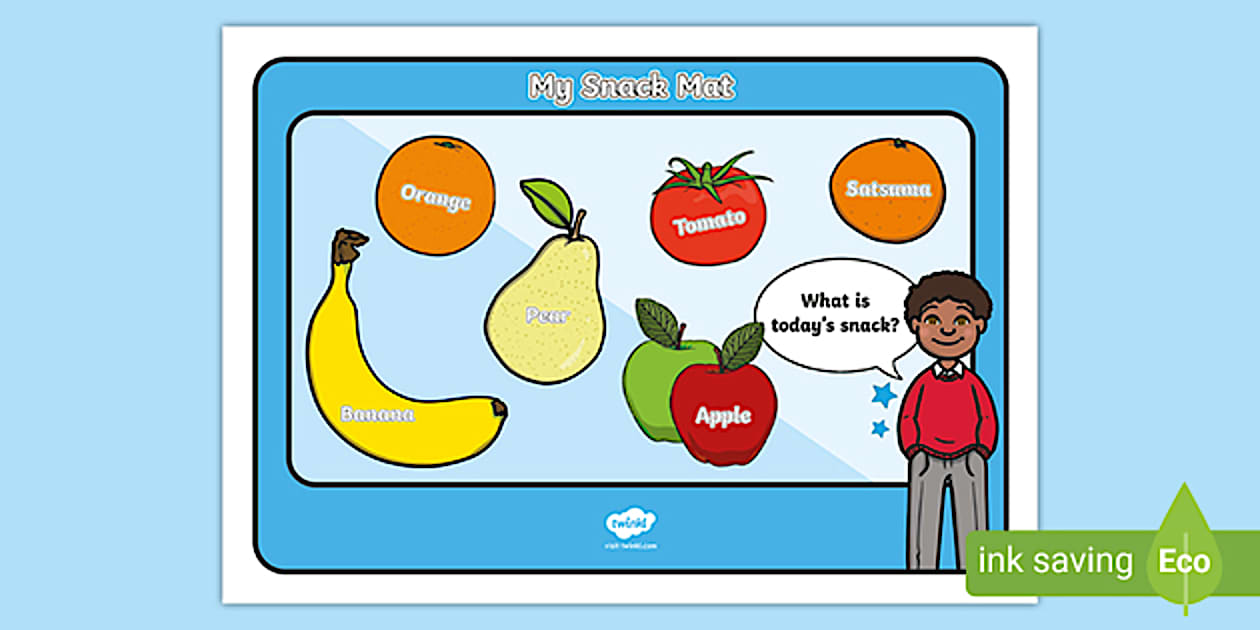 My Snack Mat (teacher made) - Twinkl