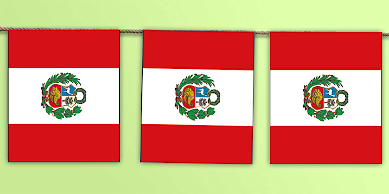 Banderines decorativos de Perú por Fiestas Patrias - Twinkl