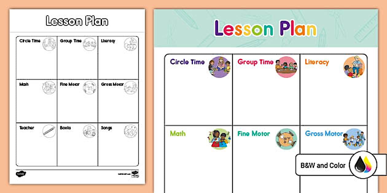 Let's Play School! Dramatic Play Lesson Plan Form - Twinkl