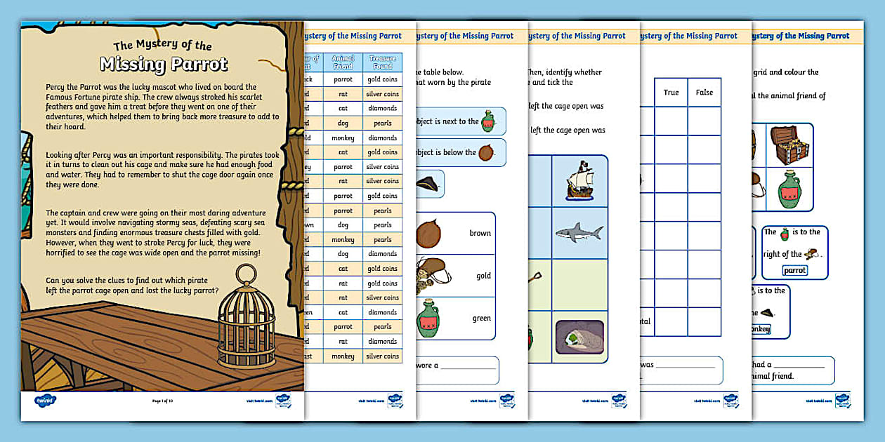 👉 Year 1 The Maths Mystery of the Missing Parrot