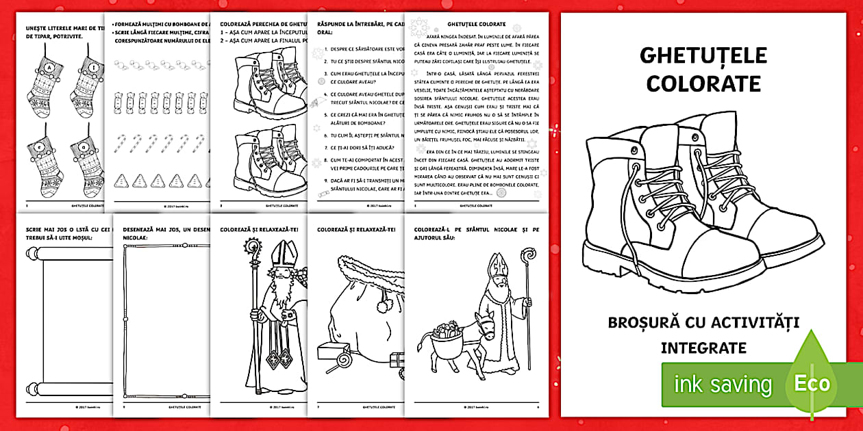 Ghetuțele colorate Broșură cu activități integrate