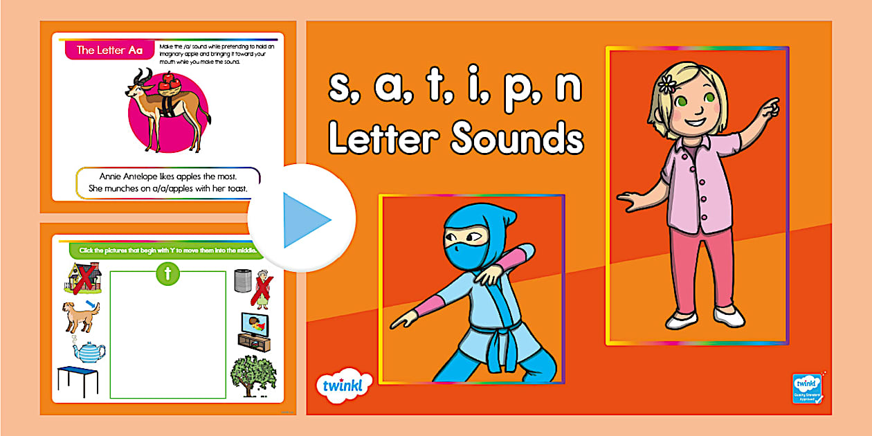 Phonics Canada Group 1 (s, a, t, i, p, n) Phonics PowerPoint