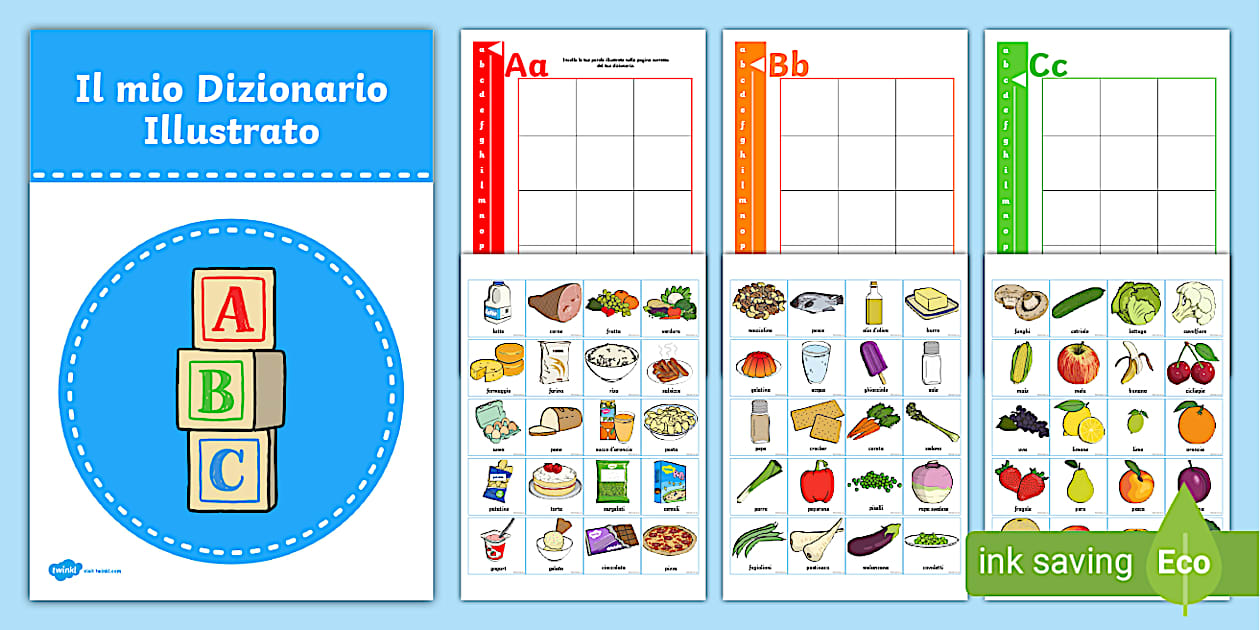 Il mio dizionario illustrato della frutta e la verdura Attività