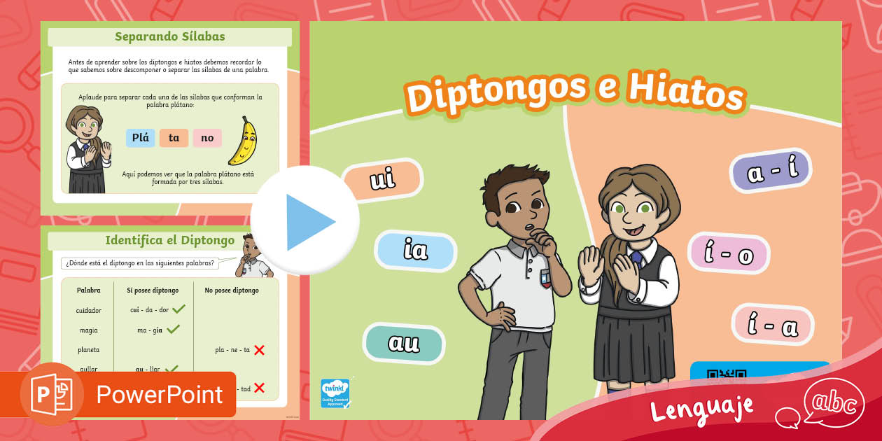PowerPoint | Diptongos | Hiatos | diptongo | hiato |lengiaje